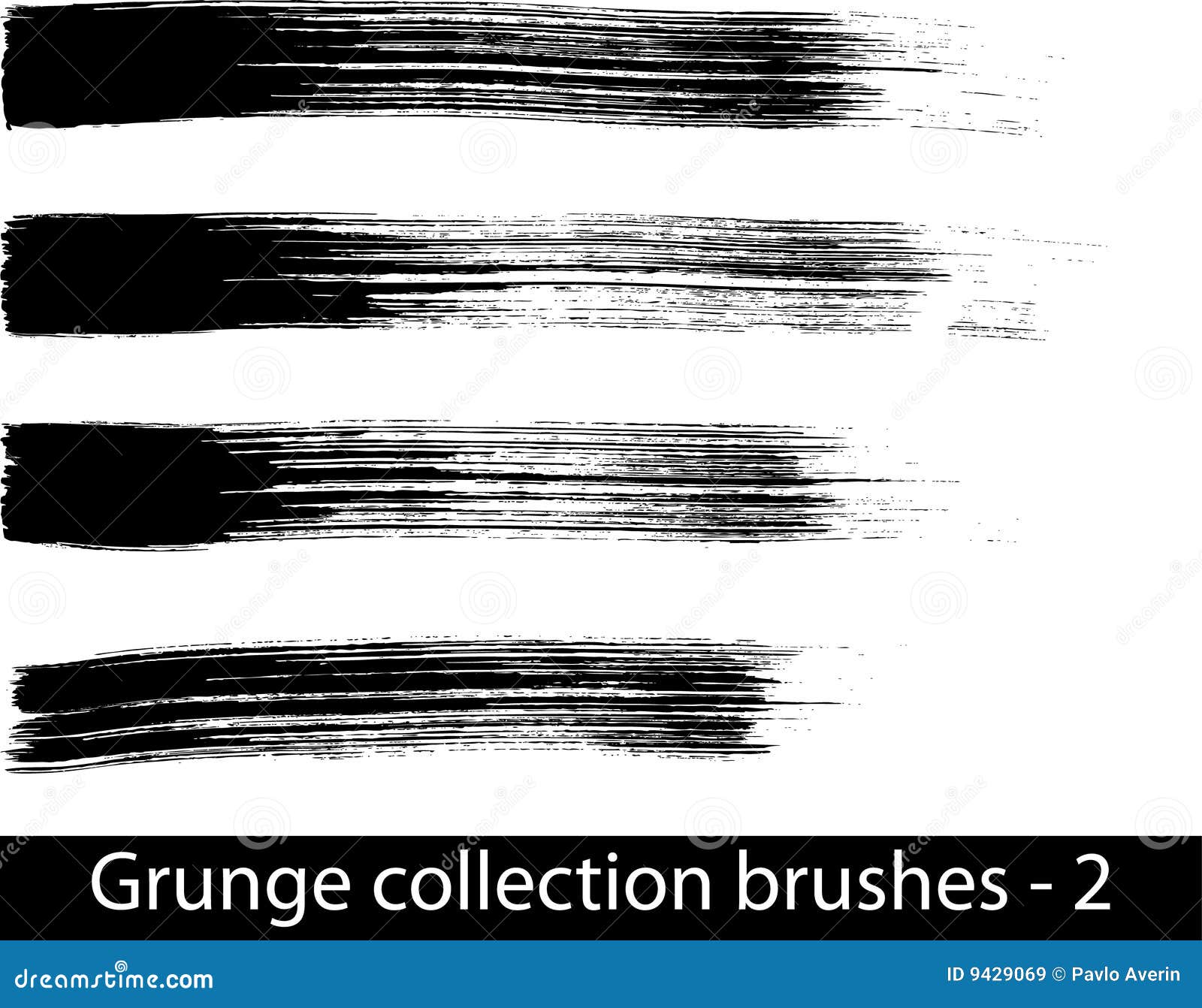 Grunge brushes line stock vector. Illustration of pattern - 9429069