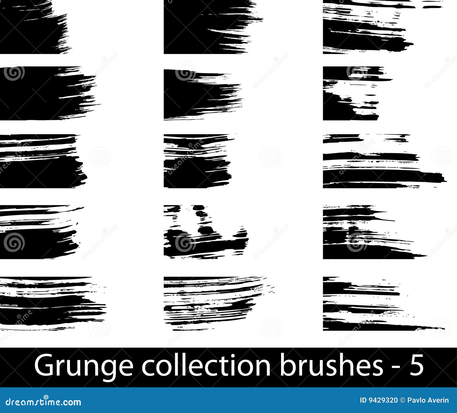 Grunge brushes line stock vector. Illustration of splat - 9429320