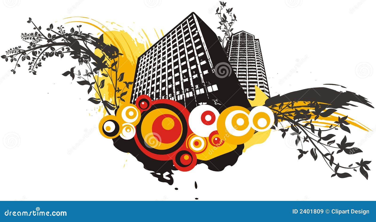 Grunge building background stock vector. Illustration of landscape ...