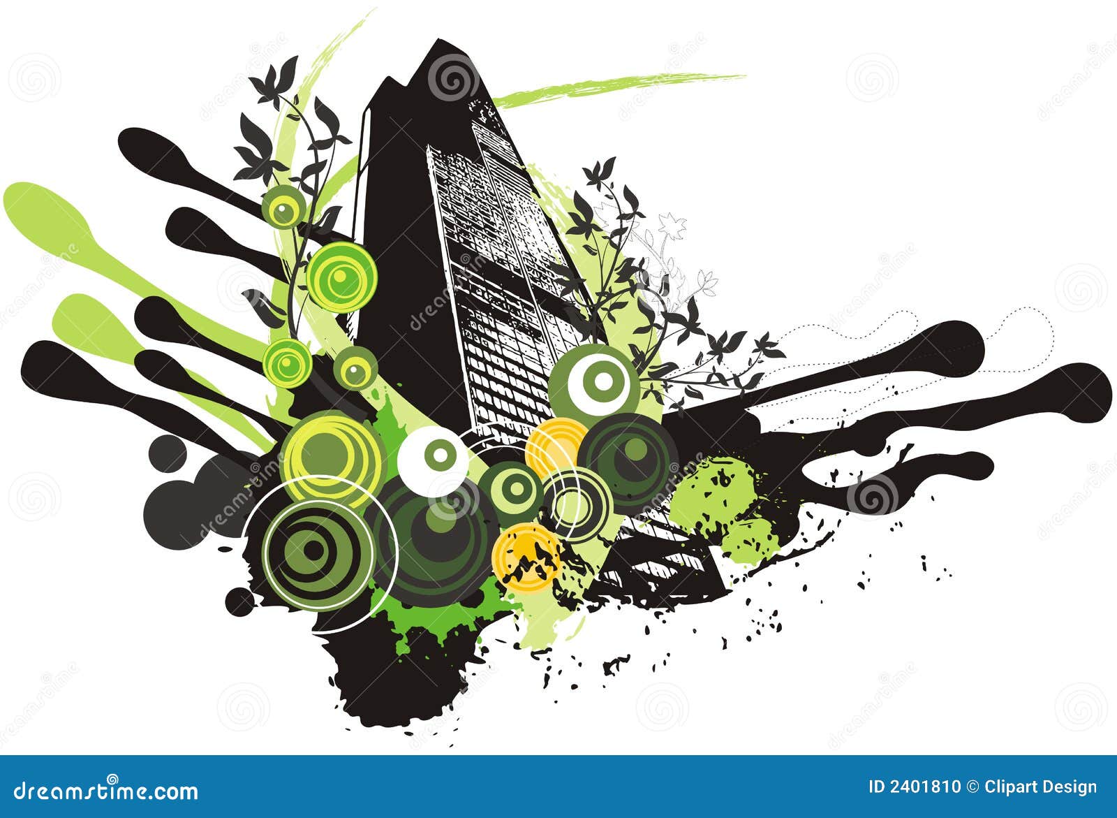 Grunge building background stock vector. Illustration of abstract - 2401810