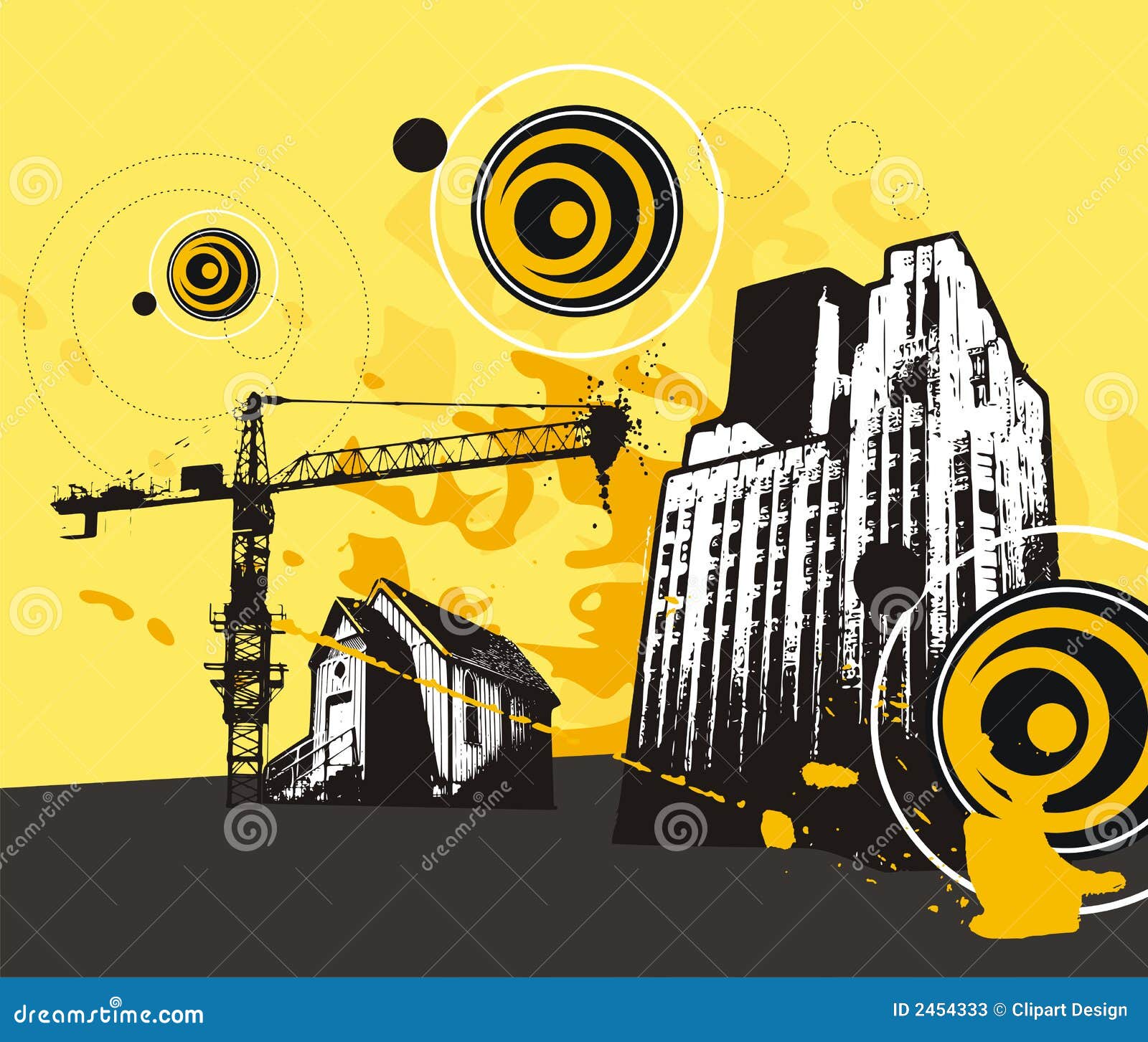 Grunge building background stock vector. Illustration of architecture ...