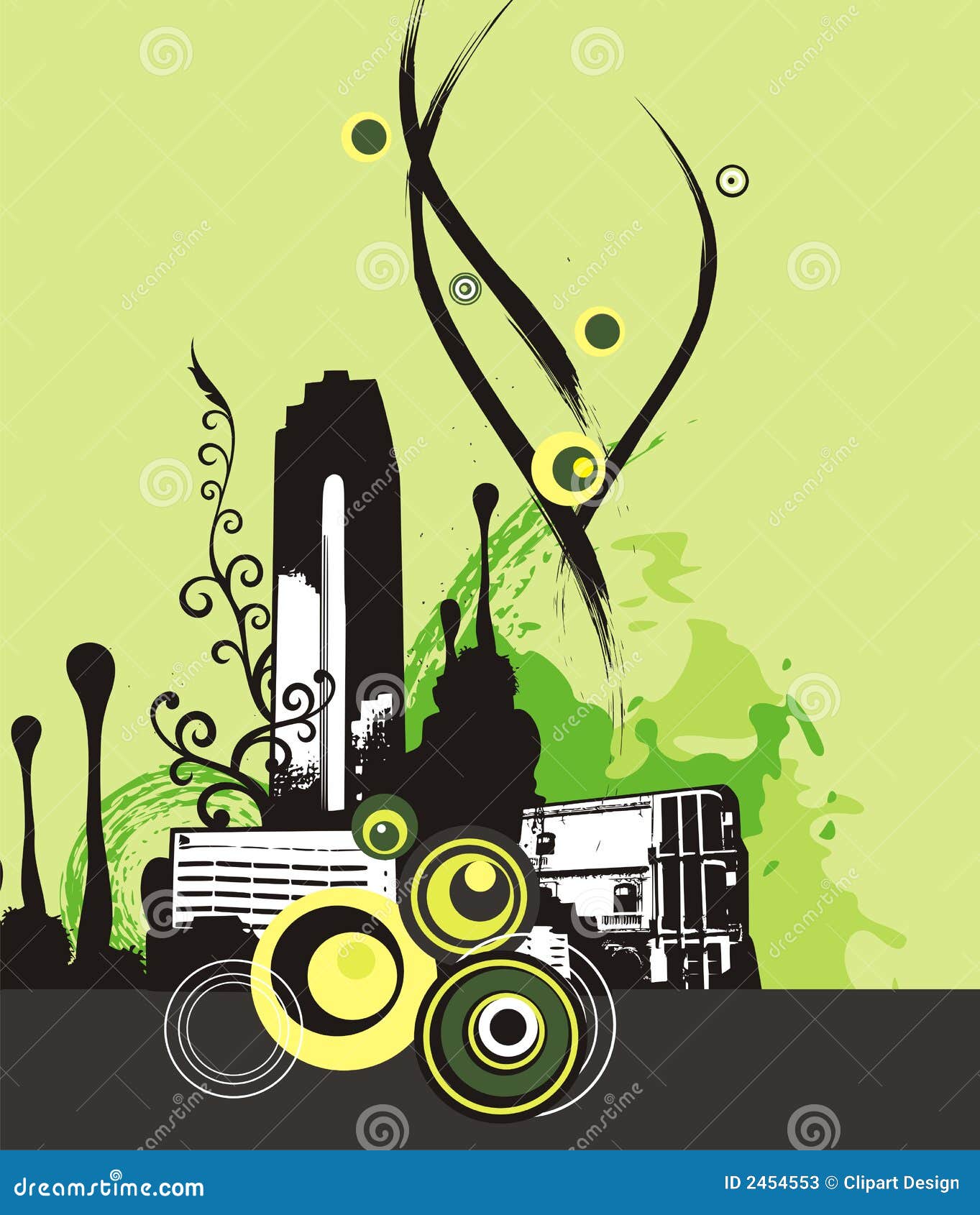 Grunge building background stock vector. Illustration of design - 2454553