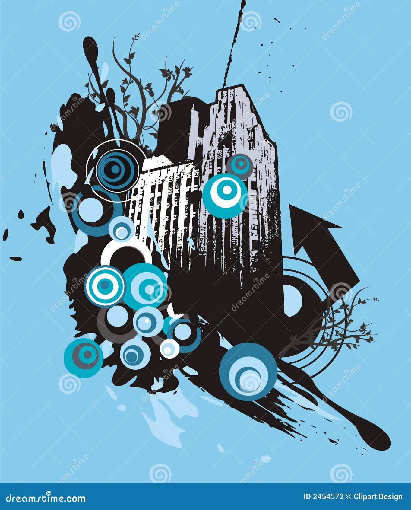 Grunge building background stock vector. Illustration of abstract - 2454572