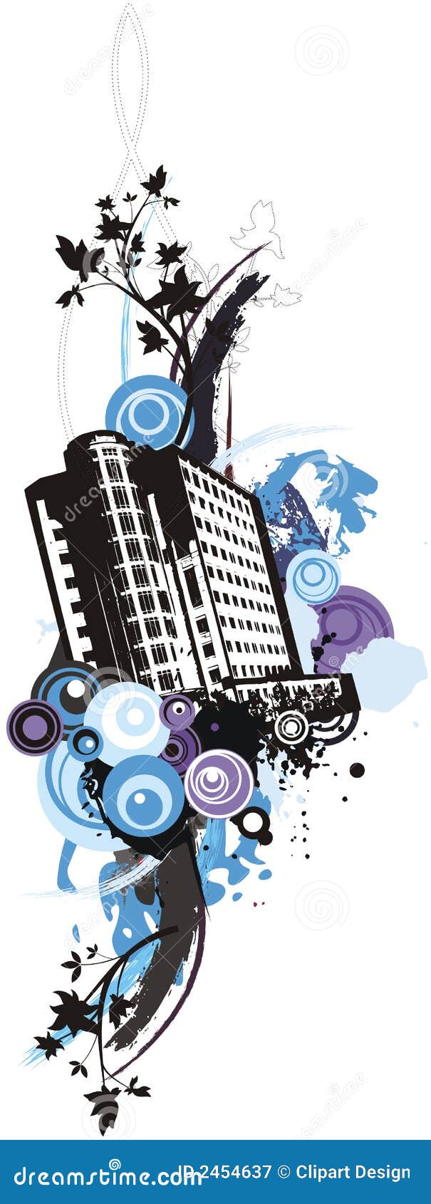 Grunge building background stock vector. Illustration of graphic - 2454637