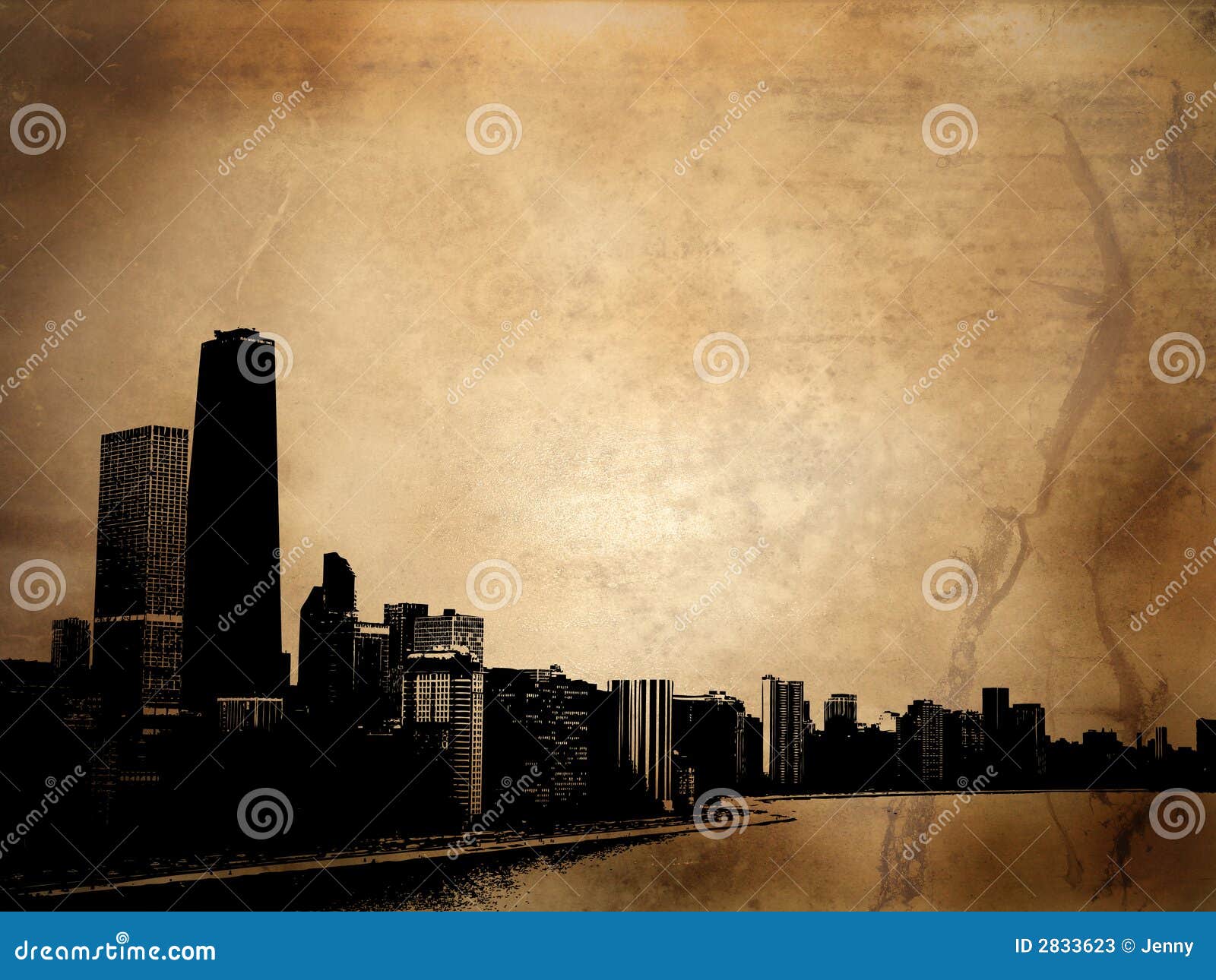 Grunge buildings stock illustration. Illustration of high - 2833623