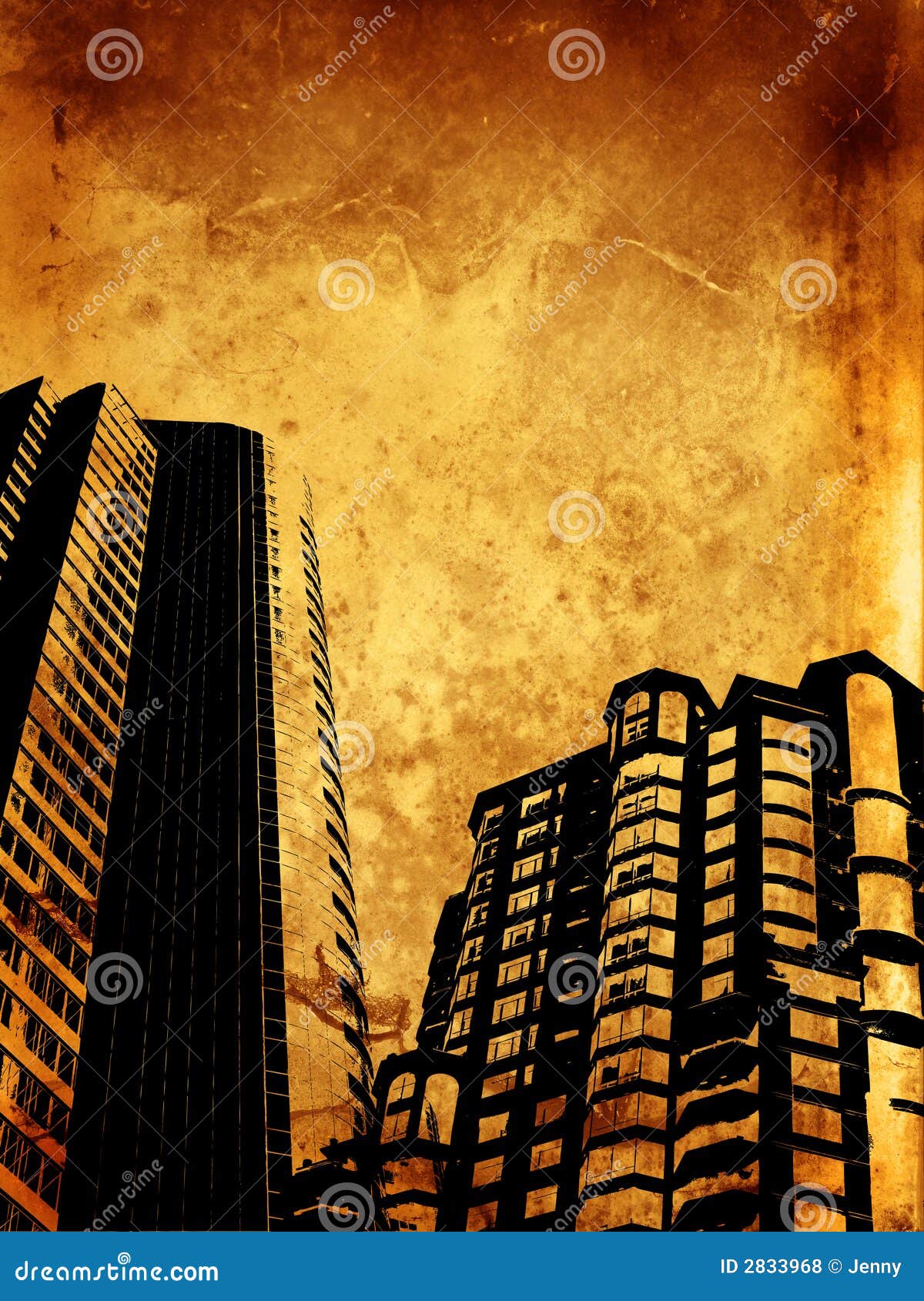 Grunge buildings stock illustration. Illustration of architectural ...