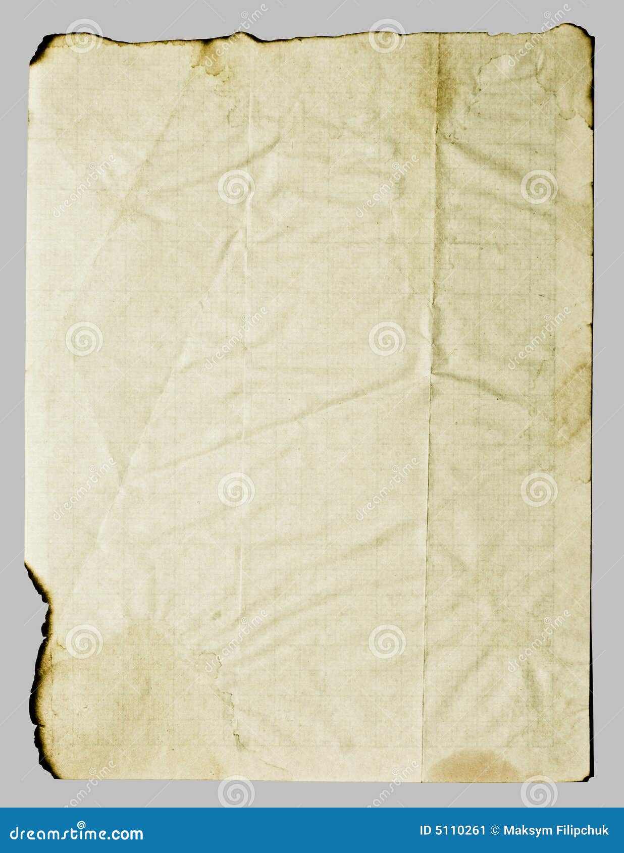 Grunge burnt paper stock image. Image of folded, announce - 5110261
