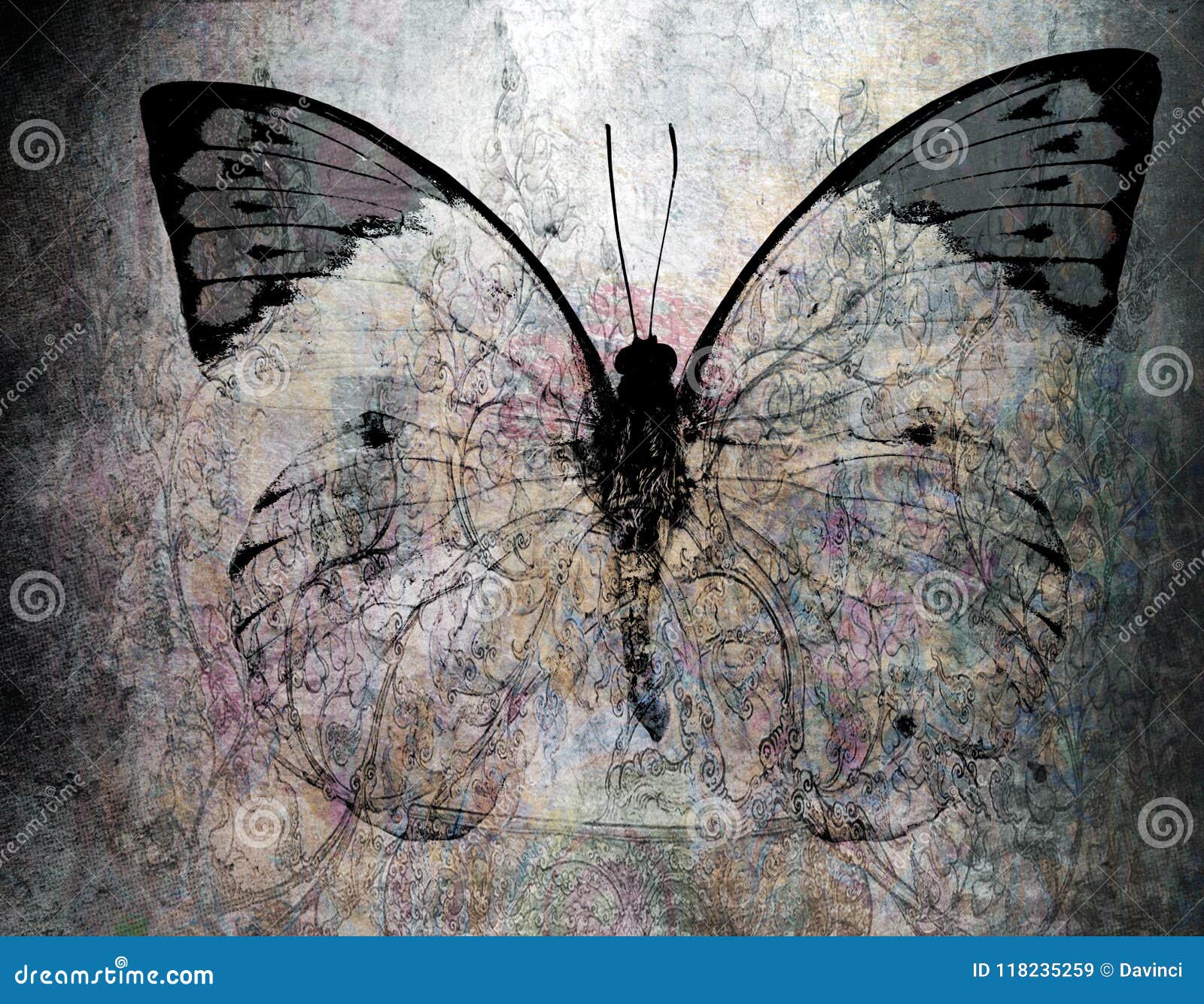 Grunge Butterfly Background Stock Image - Image of decoration, paint ...