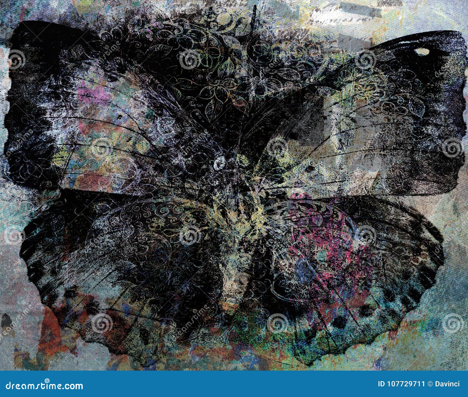Grunge Butterfly Background Texture Stock Image - Image of decorative ...