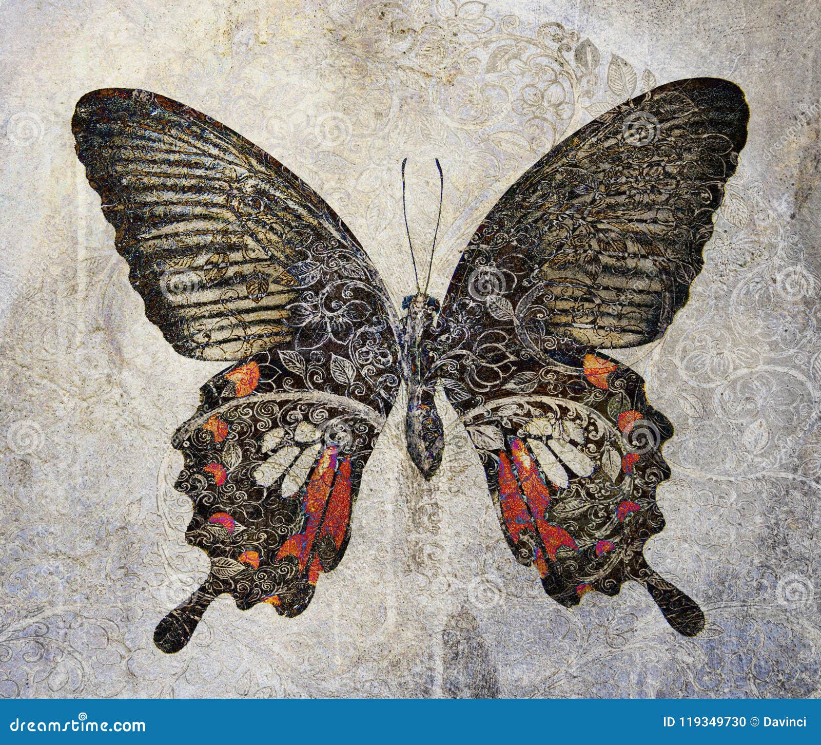 A Grunge Butterfly Wallpaper Texture Stock Photo - Image of paint ...