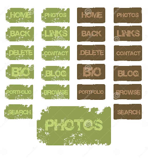 Grunge buttons stock vector. Illustration of dirt, gross - 914770