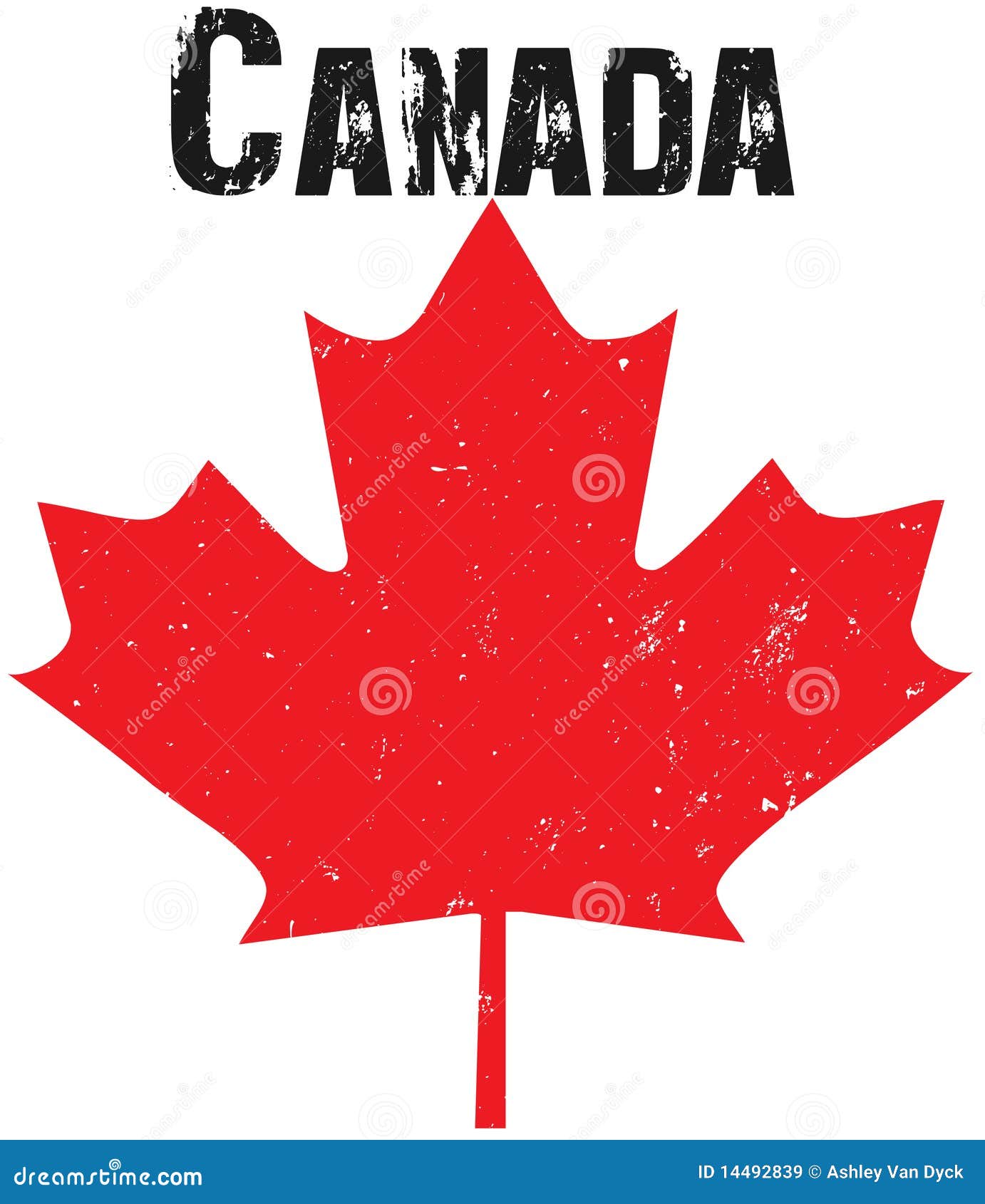 Grunge Canadian Emblem stock vector. Illustration of grunge - 14492839