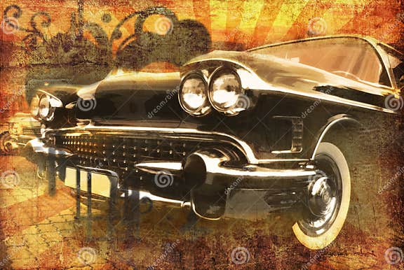 Grunge car stock illustration. Illustration of graphic - 15462921