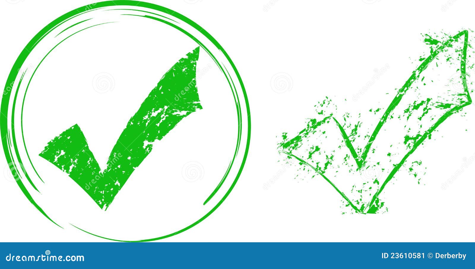 Check Mark. Green Tick Symbol And Red Cross Sign. Icons For Evaluation ...