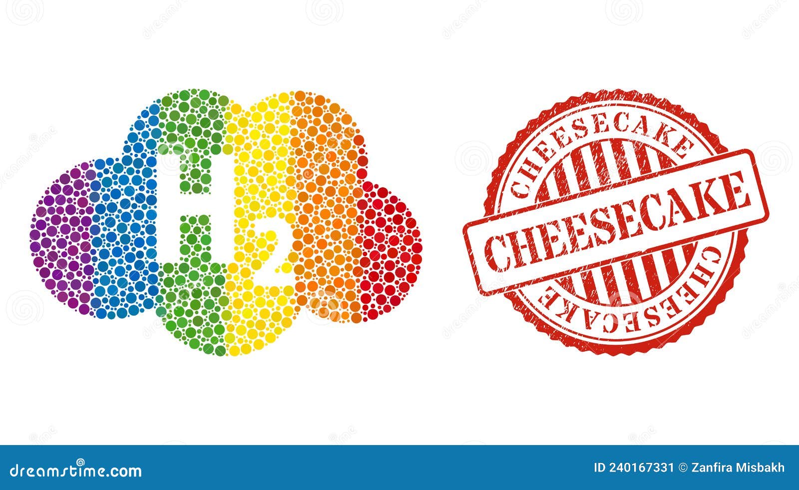 Spheric Dot Hydrogen Sulfide Cloud Icon Collage Cartoon Vector ...