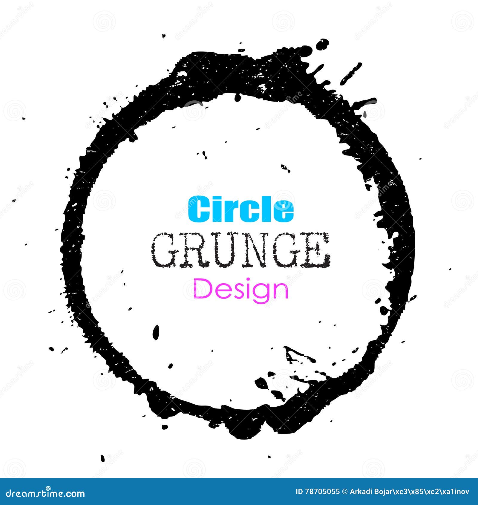Grunge circle stock vector. Illustration of artistic - 78705055