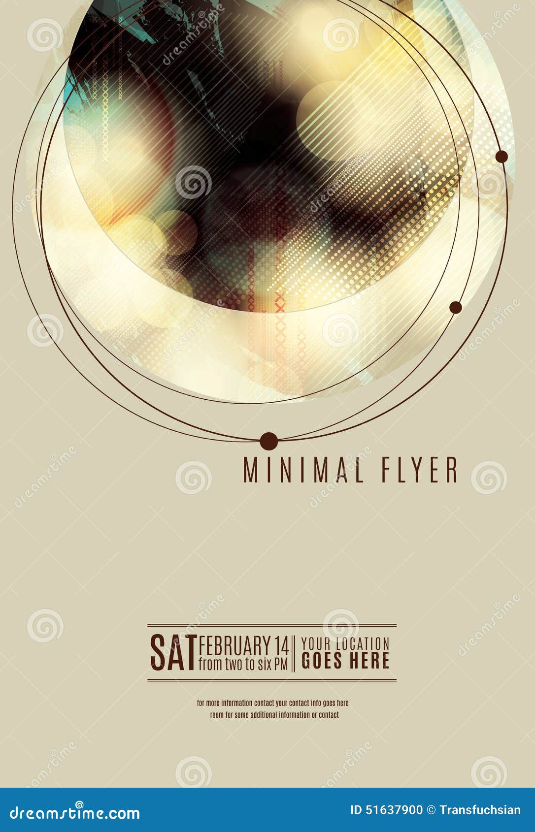 Grunge Circle Minimal Flyer Template Stock Vector - Illustration of ...