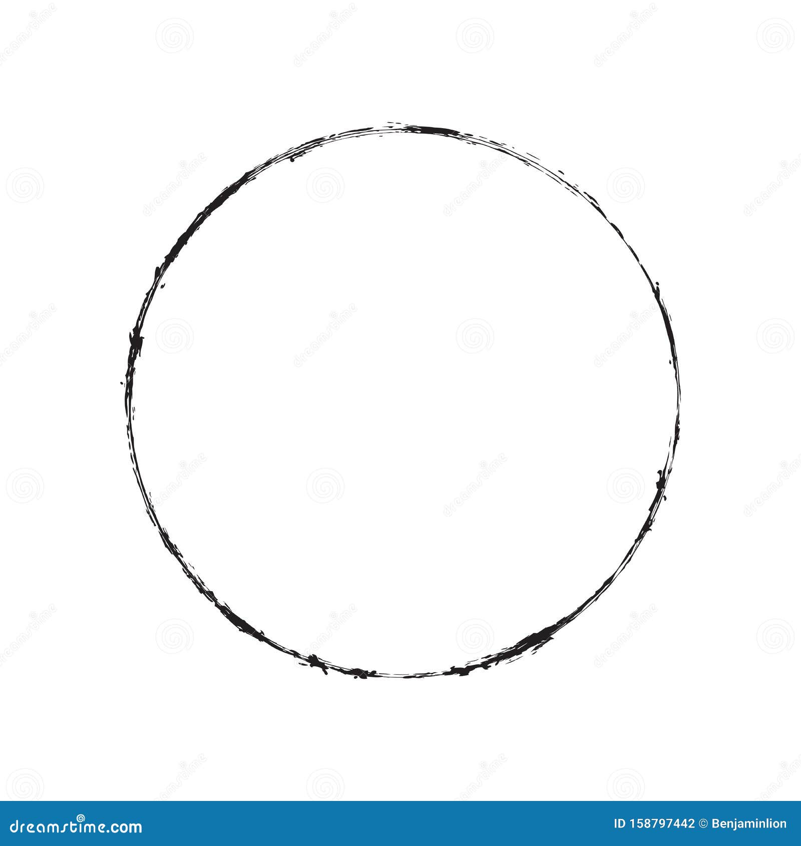 Thin Circle Frame stock vector. Illustration of distressed - 158797442