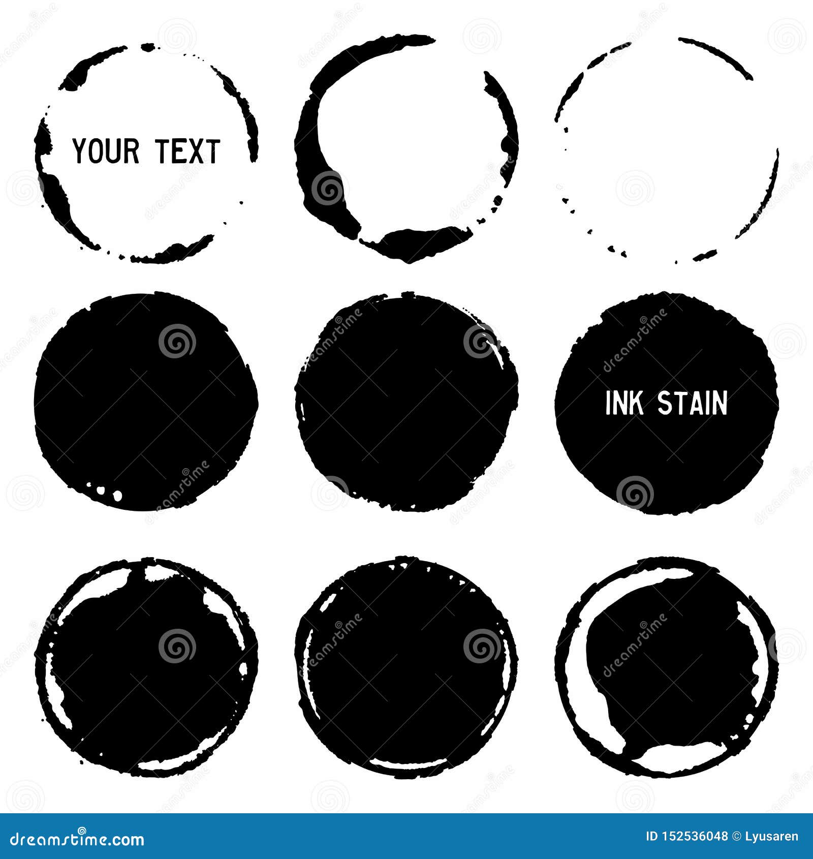 Abstract Ink Frames on White Background Stock Illustration ...