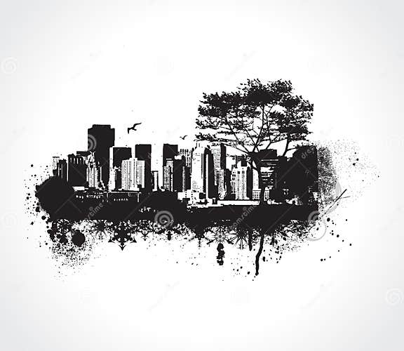 Grunge city stock vector. Illustration of graphic, holiday - 4899122