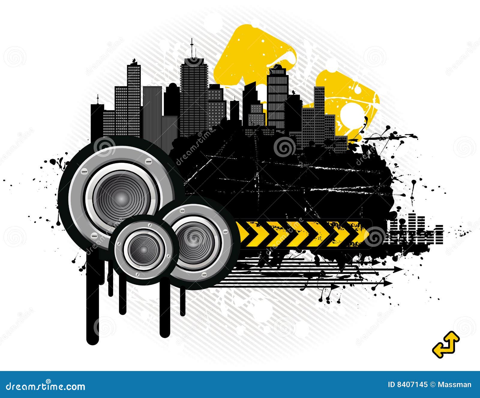 Grunge in the city stock vector. Illustration of arrows - 8407145