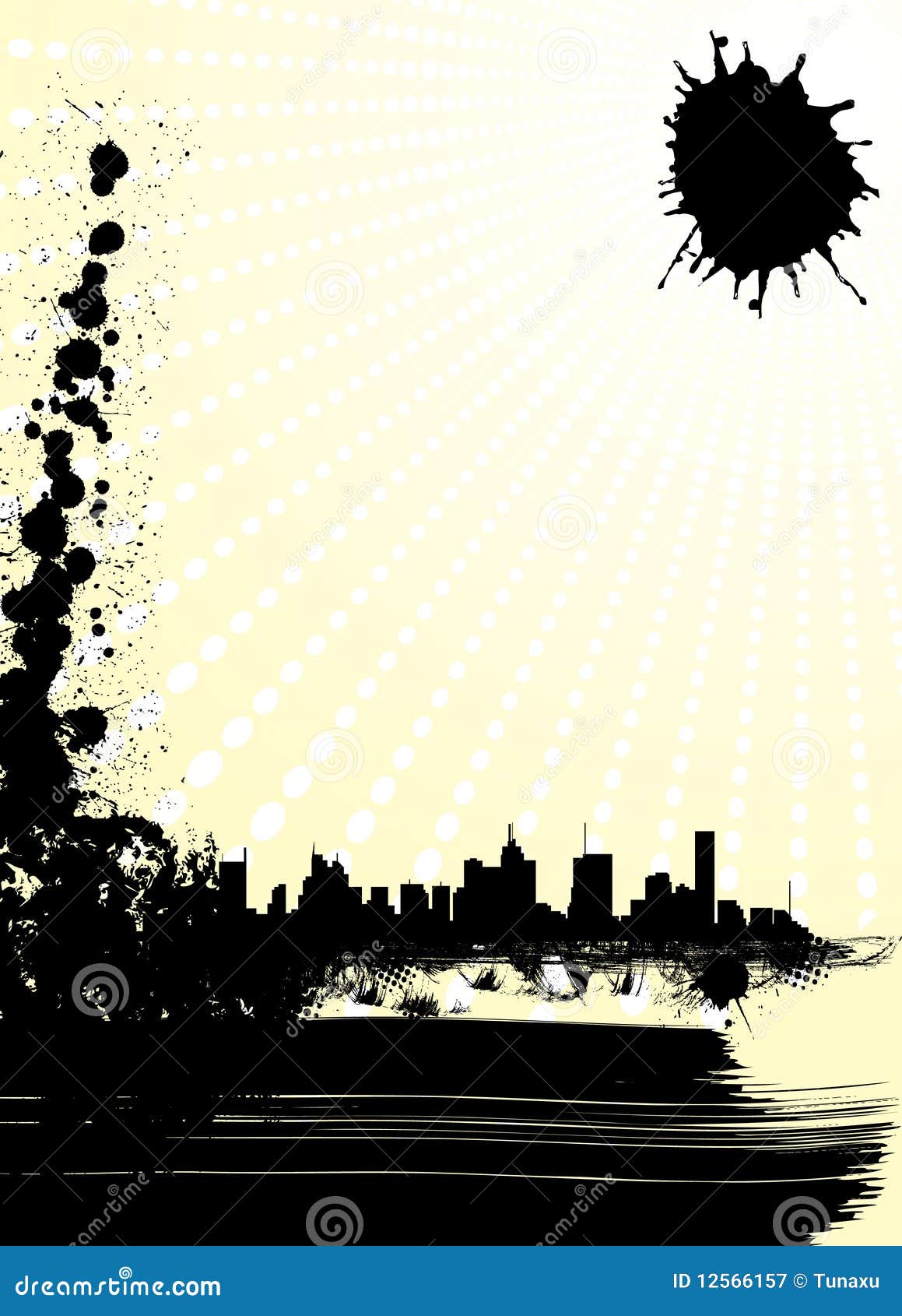Grunge city vector stock vector. Illustration of grunge - 12566157