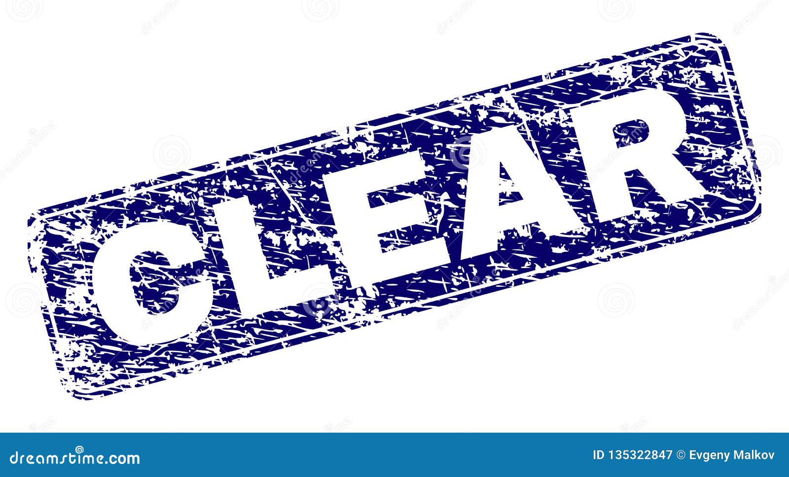 Grunge Clear Framed Rounded Rectangle Stamp Stock Vector Illustration