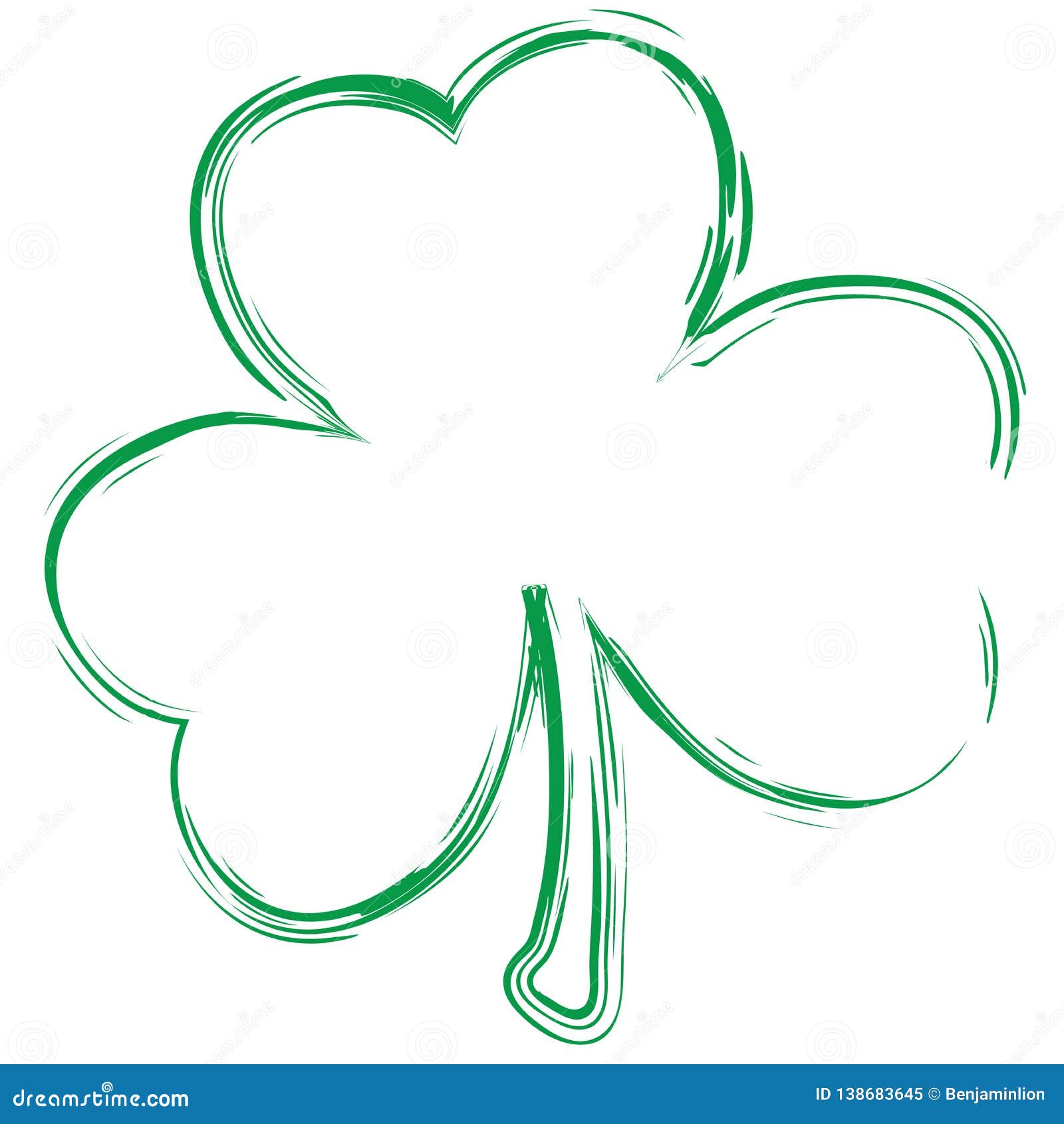 Grunge Clover Leaf stock vector. Illustration of culture - 138683645
