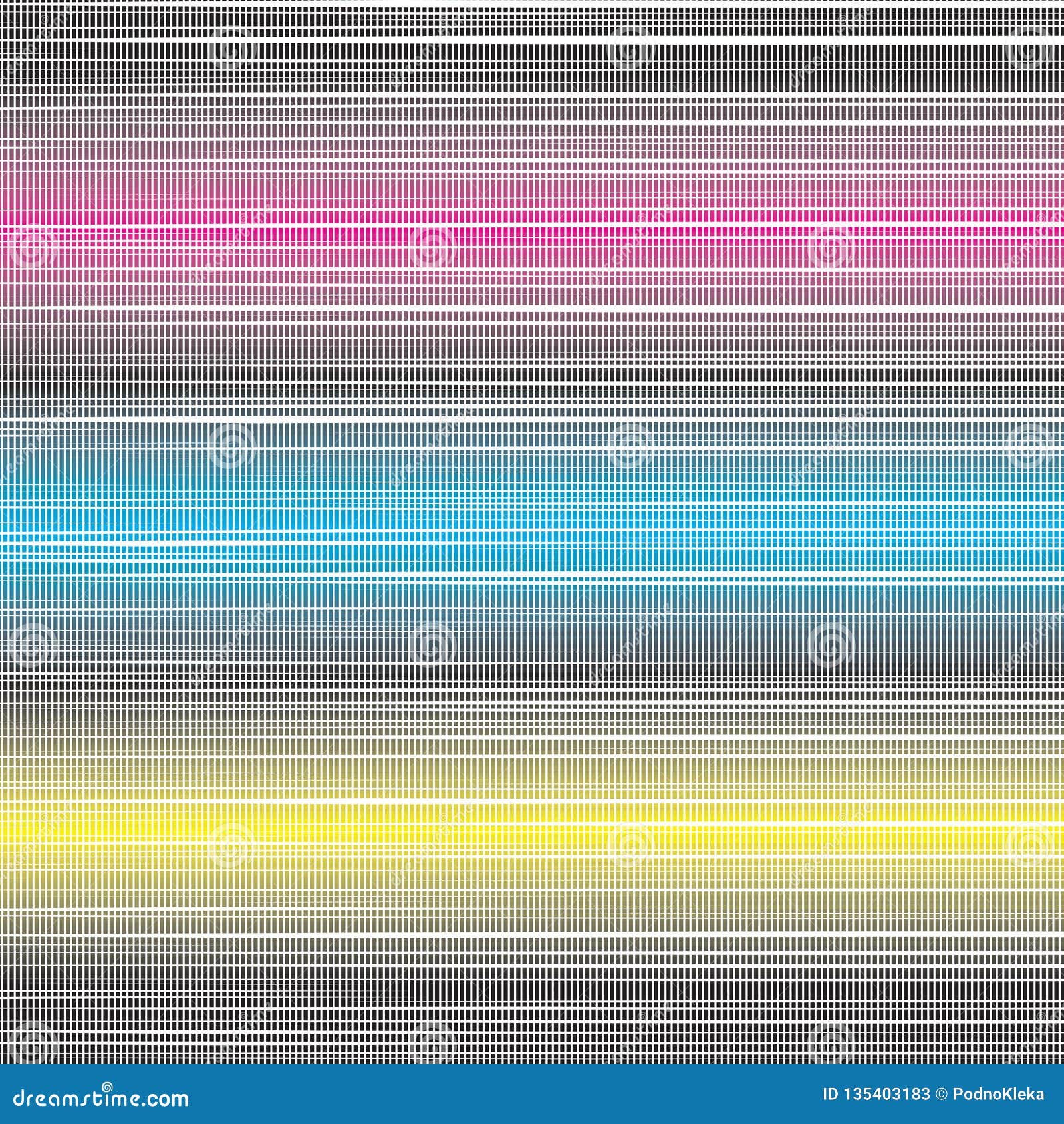 Grunge CMYK Print Paint Color Scheme Stripe Vector Background Pattern ...