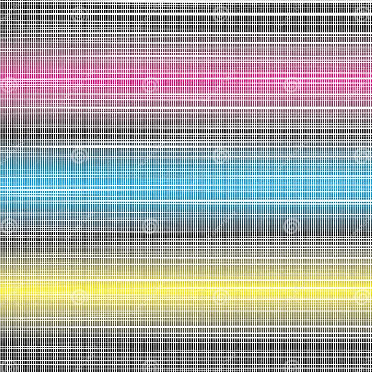 Grunge CMYK Print Paint Color Scheme Stripe Vector Background Pattern ...