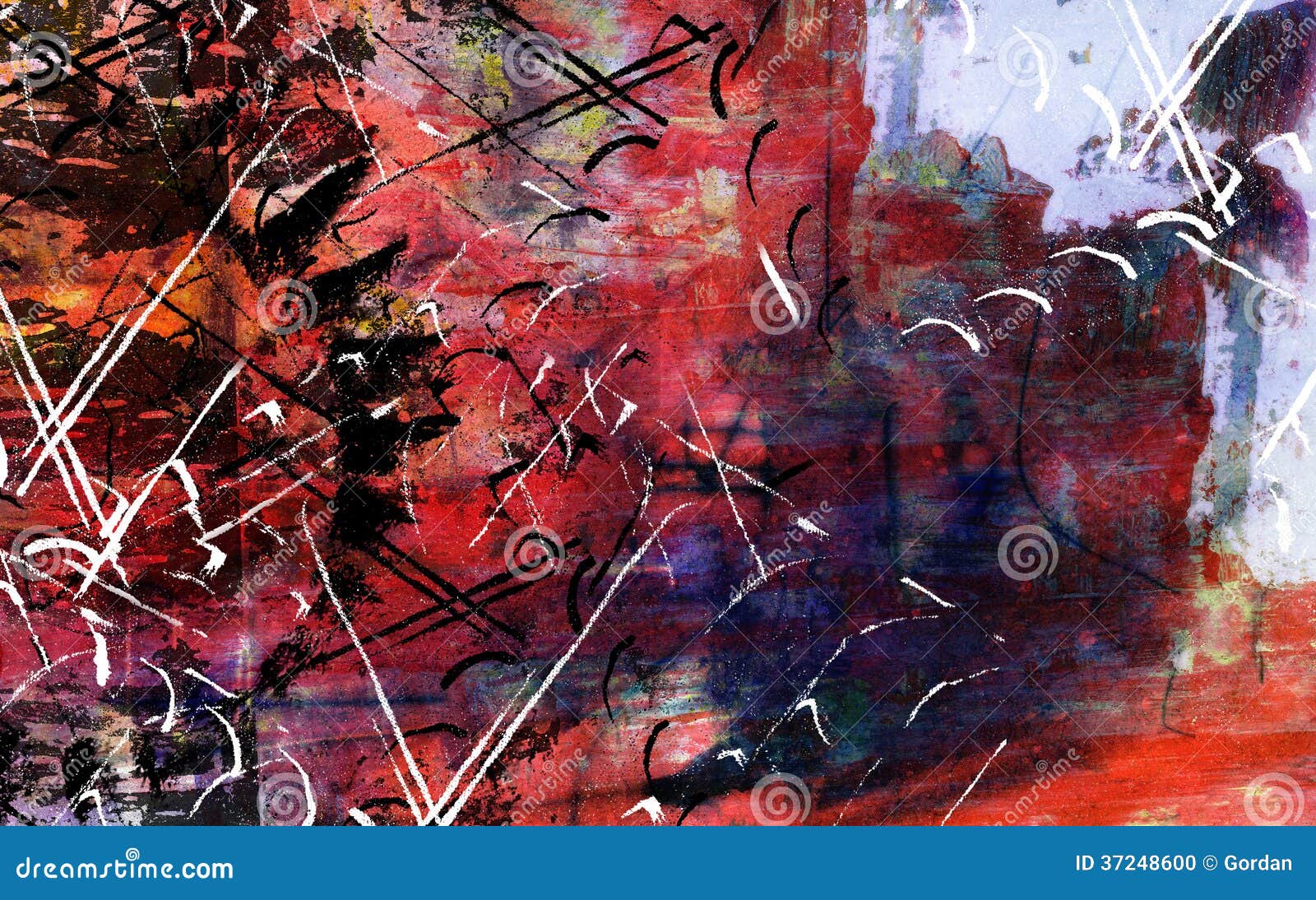 Grunge Collage, Watercolor Style , Stock Illustration - Illustration of ...