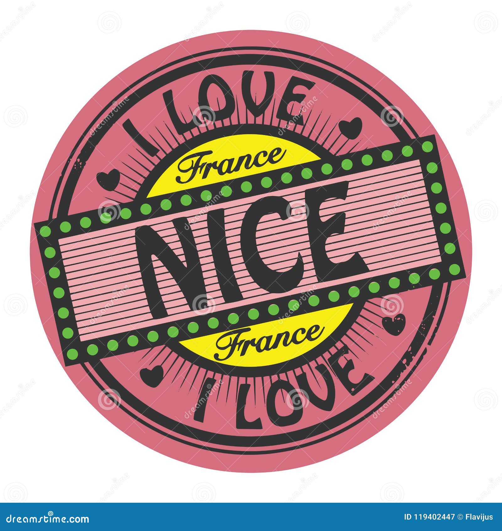 Grunge Color Stamp with Text I Love Nice Inside Stock Vector ...