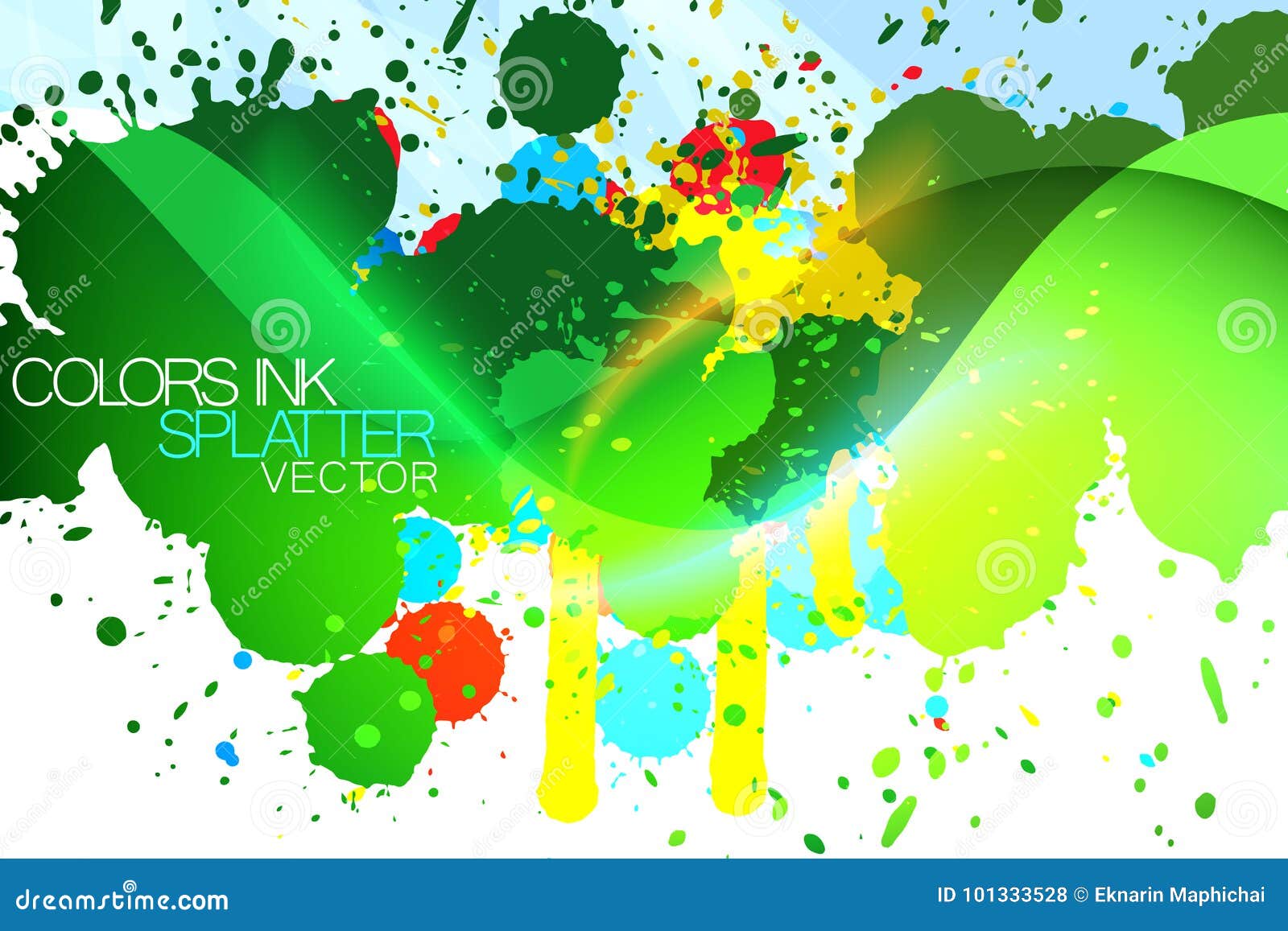 Grunge Colorful Ink Splatter Background Stock Vector - Illustration of ...