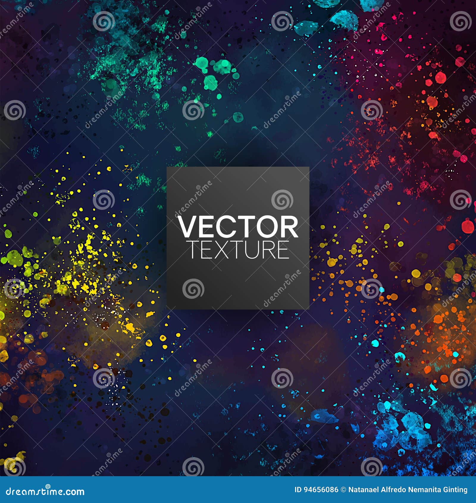 Grunge Colorful Painted Splatter Spots Vector Background Stock Vector ...