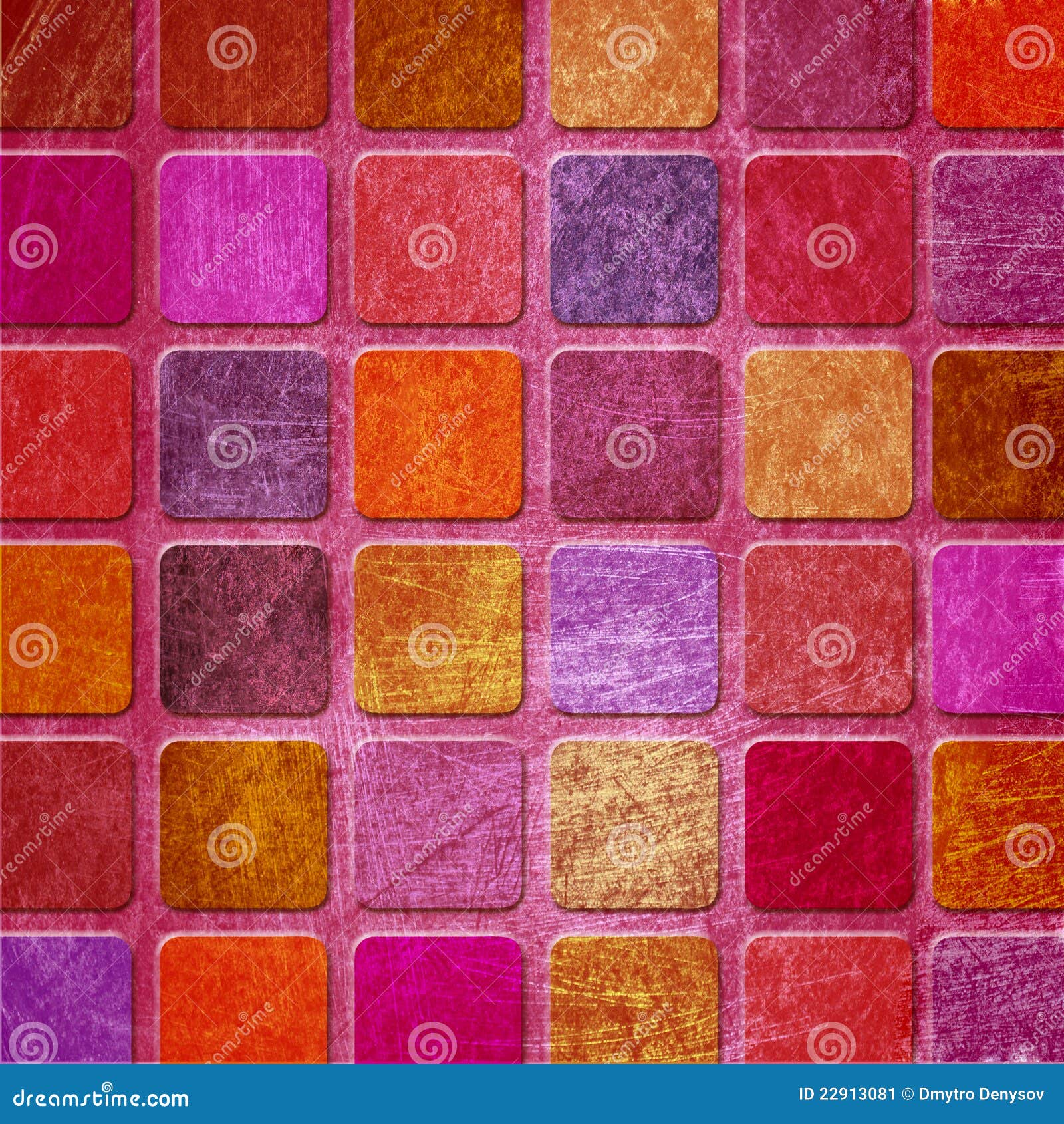 Grunge colourful squares stock illustration. Illustration of grunge ...