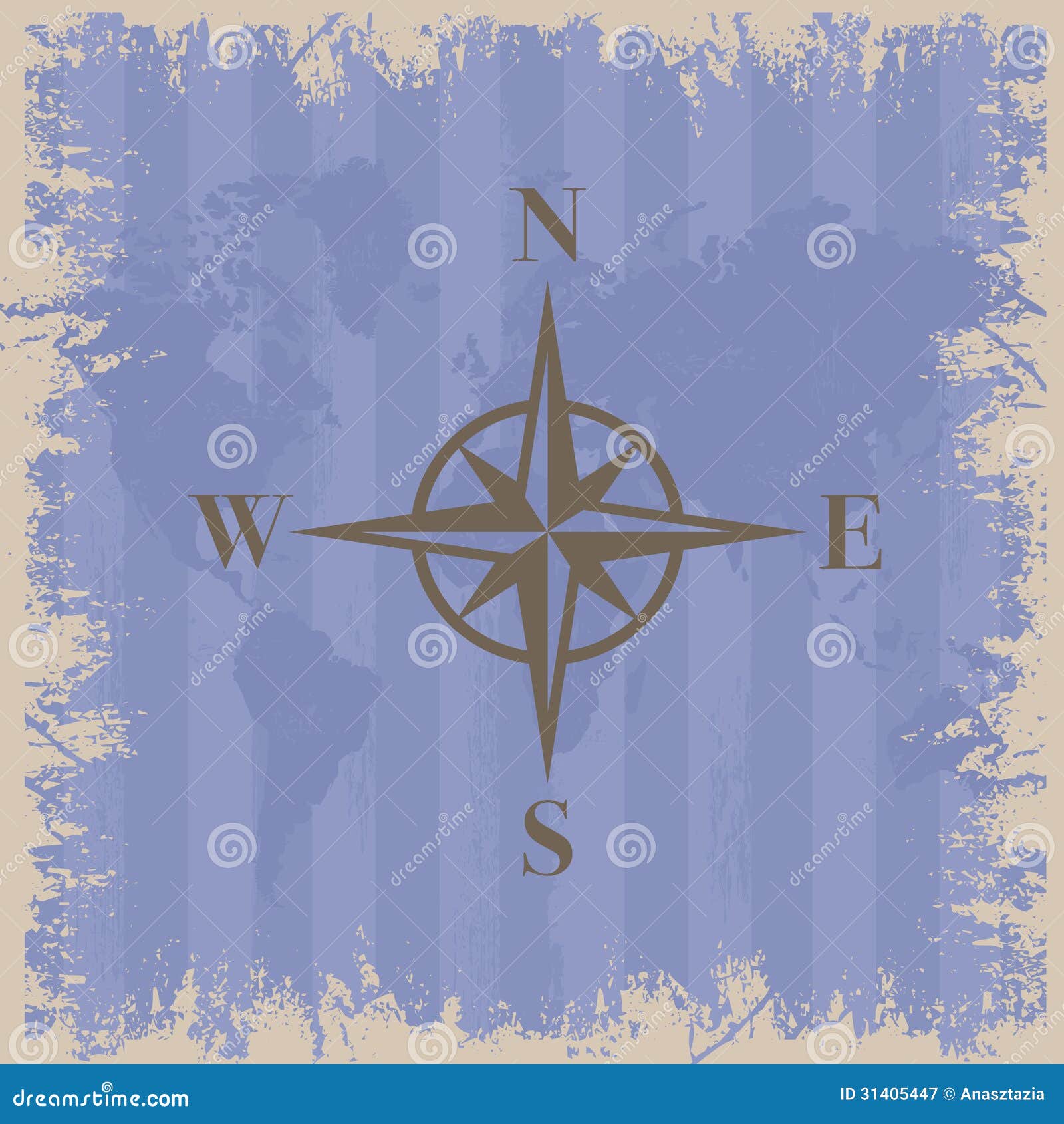 Grunge compass stock illustration. Illustration of blue - 31405447