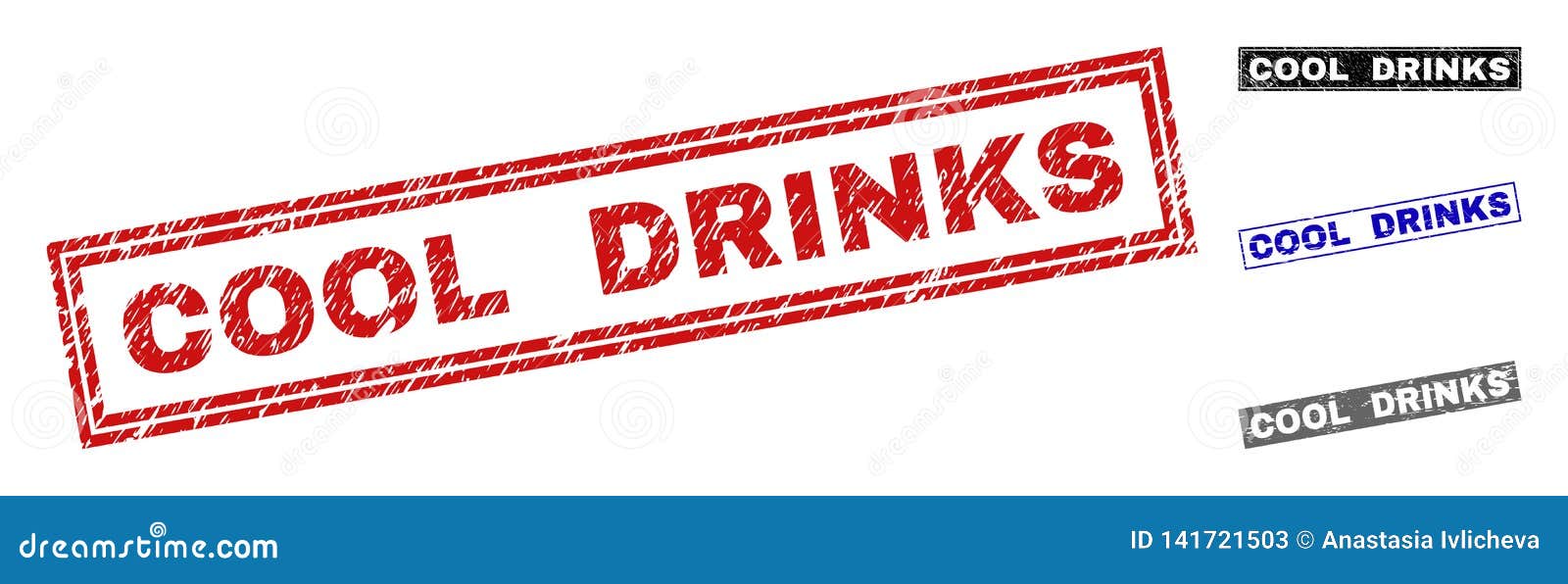 Grunge COOL DRINKS Textured Rectangle Watermarks Stock Vector ...