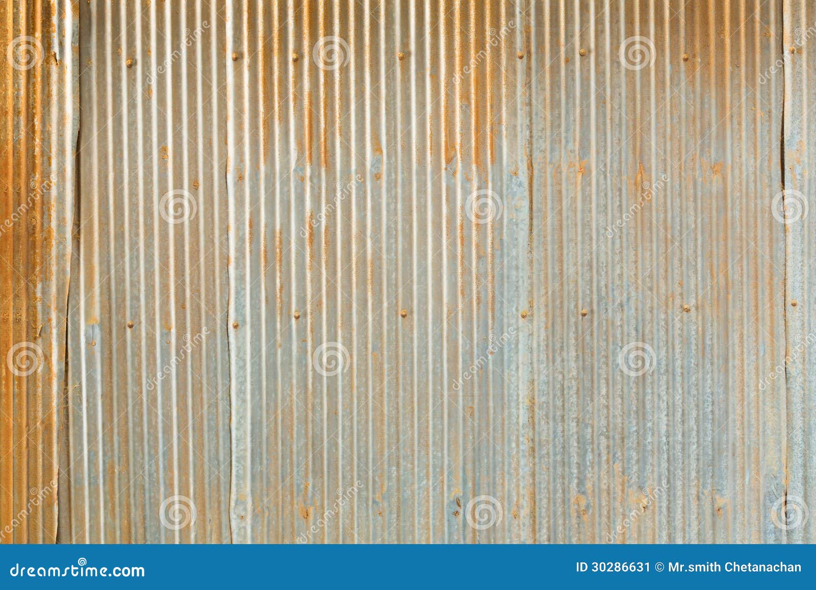 Grunge Corrugated Zinc Sheet Stock Image - Image of grey, blue: 30286631