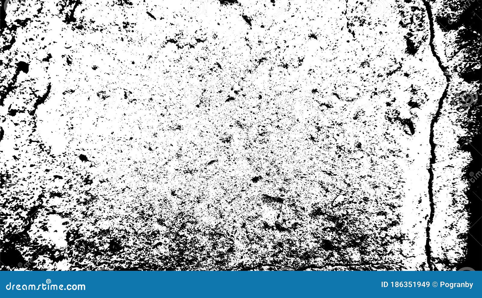 Grunge Crack Pattern. Black White Concrete Texture Stock Vector ...