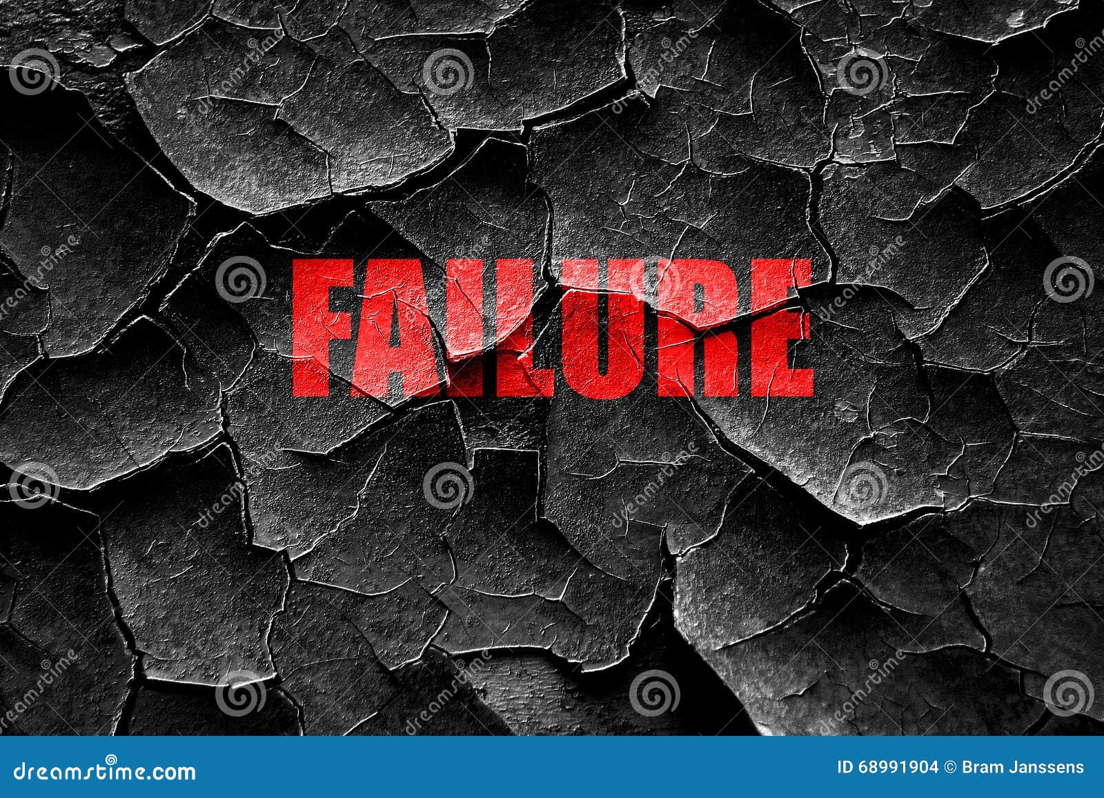 Grunge Cracked Failure Sign with Some Smooth Lines Stock Illustration ...