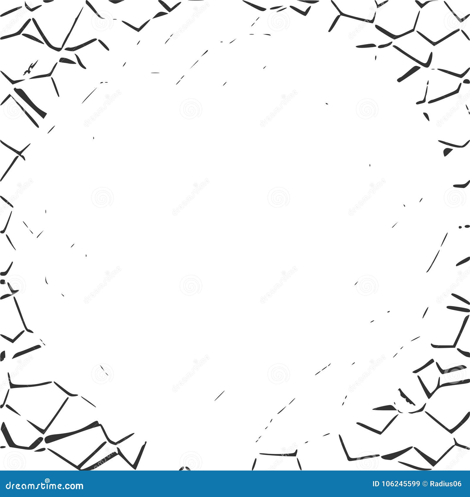 Grunge Cracks Effect Texture. Stock Vector - Illustration of land ...