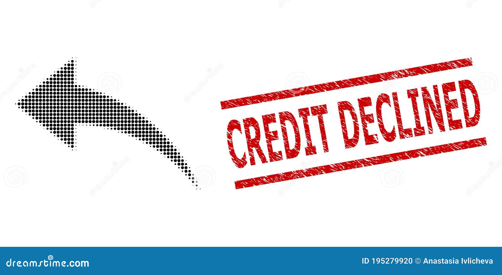 Credit Declined Word Stamp Vector Illustration | CartoonDealer.com ...