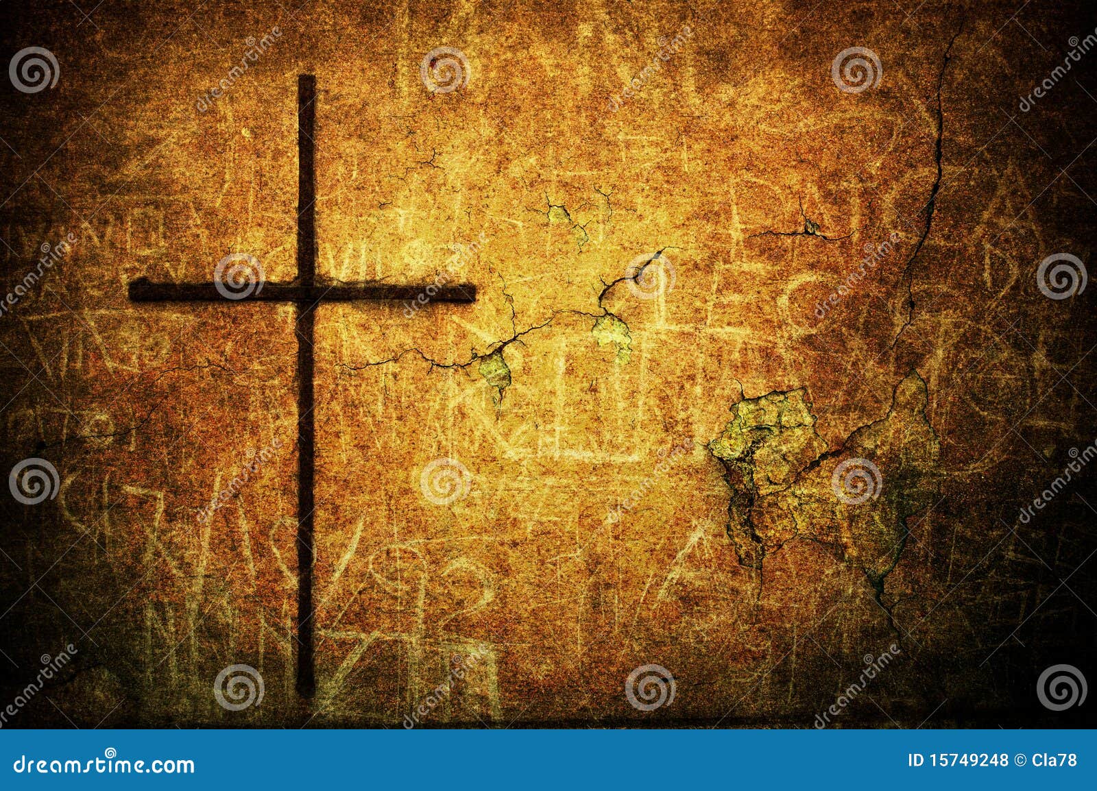 Grunge cross stock photo. Image of backgrounds, concrete - 15749248