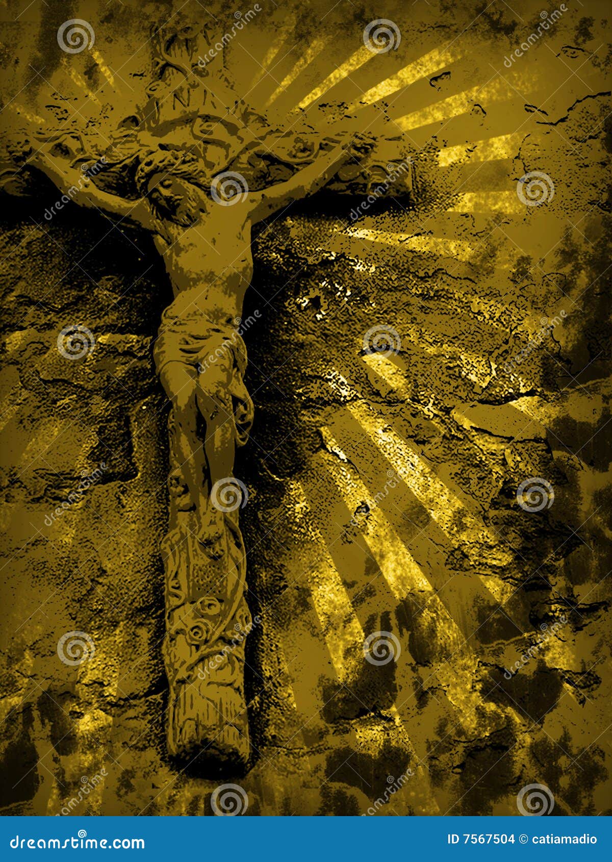 Grunge cross stock illustration. Illustration of crucifix - 7567504