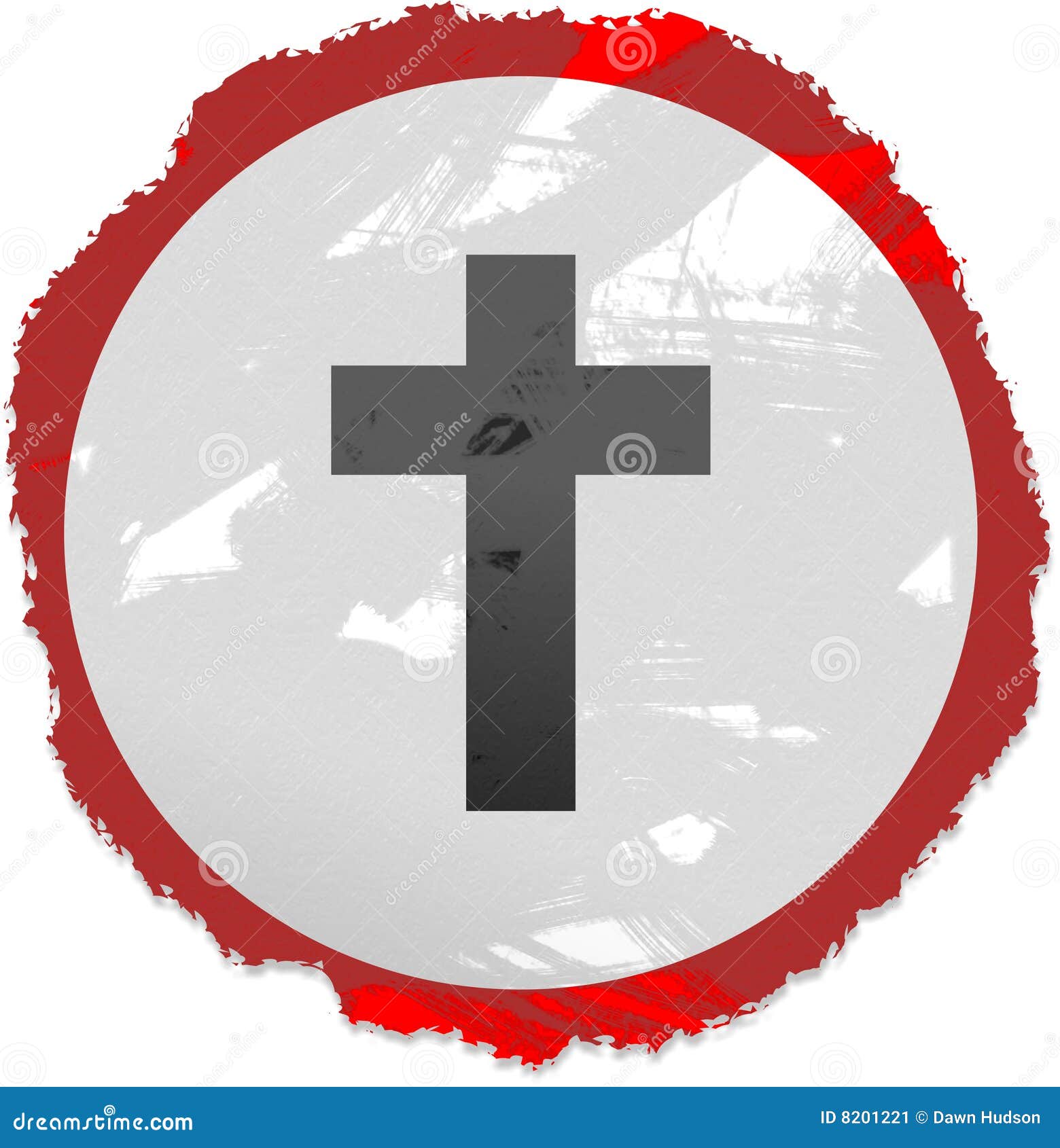 Cross Sign Made Of Two Interwoven Ribbons. Modern Stylization Of Bowen ...