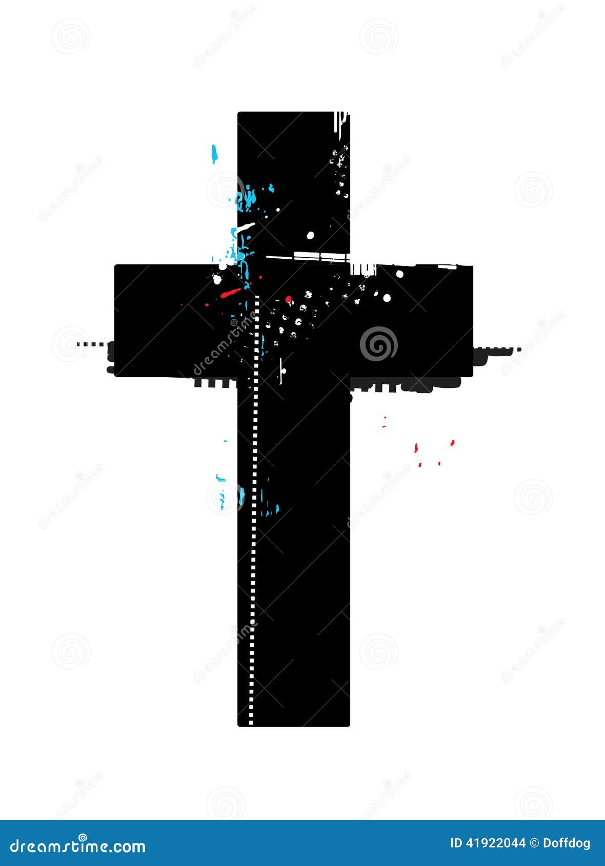 Grunge Cross Symbol Vector Illustration | CartoonDealer.com #41922044