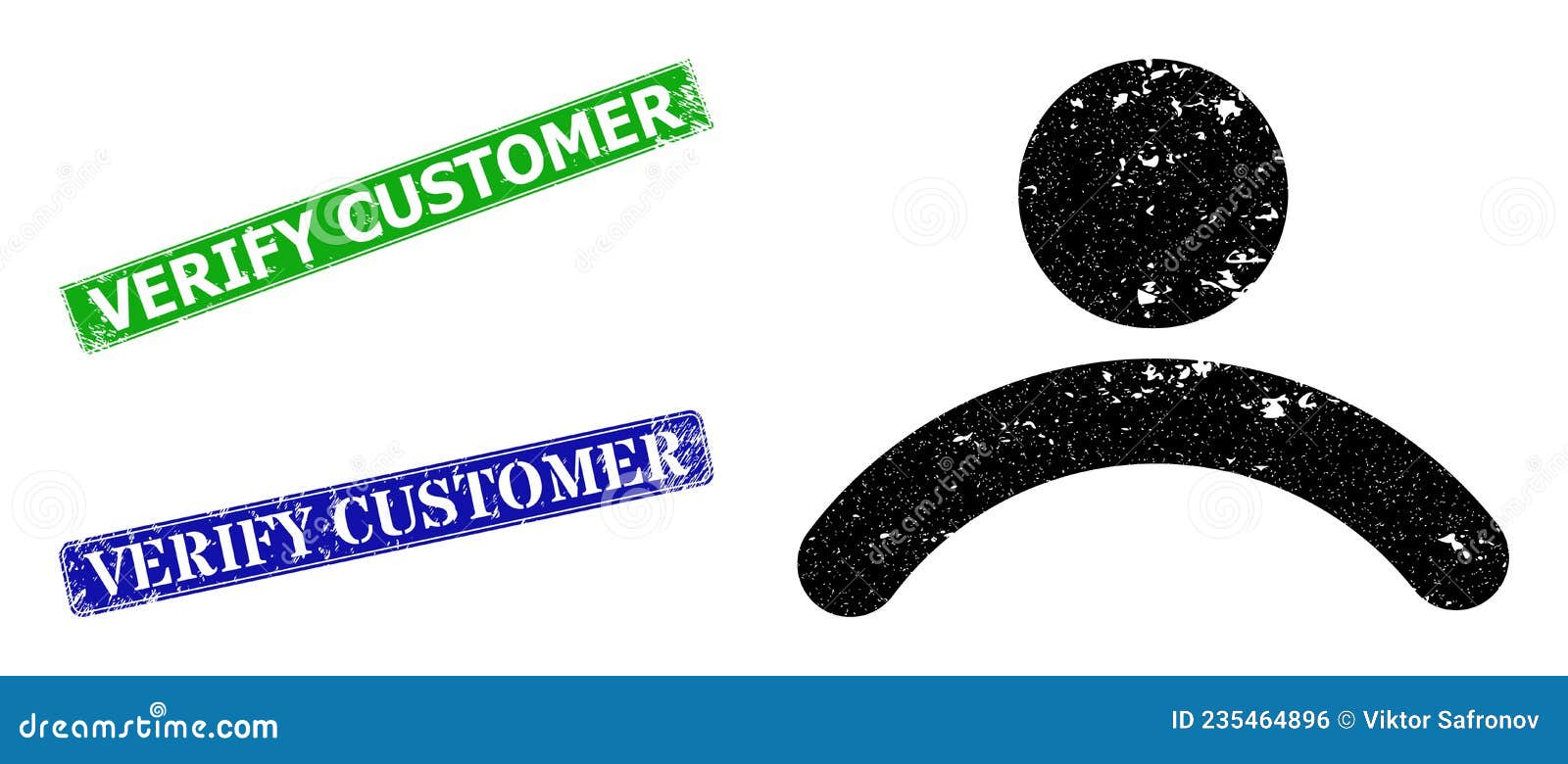 Customer Textured Icon and Grunge Verify Customer Badge Stock Vector ...