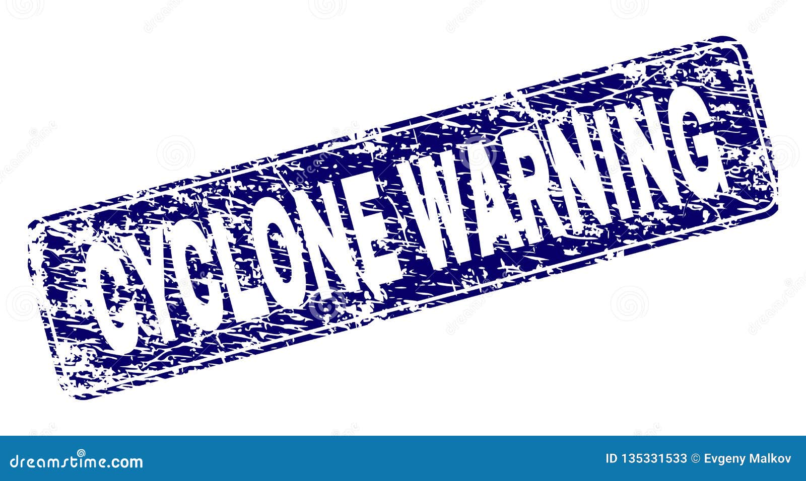 Grunge CYCLONE WARNING Framed Rounded Rectangle Stamp Stock Vector ...