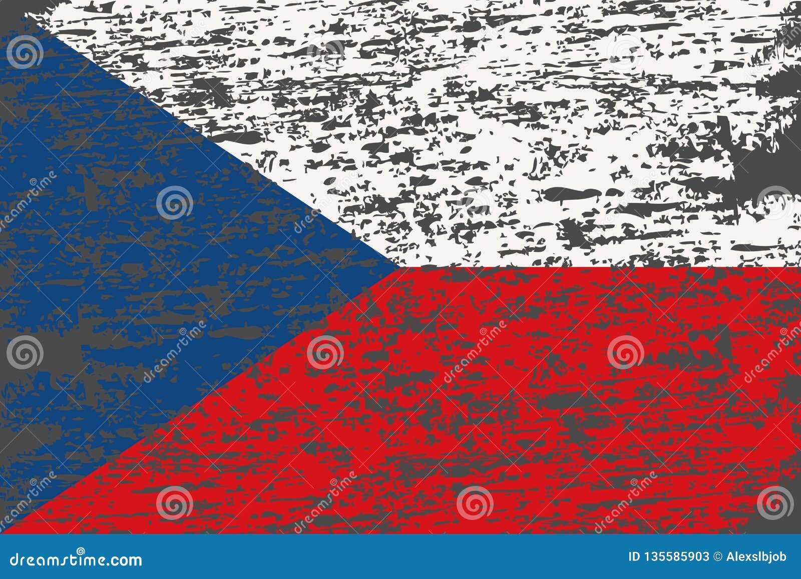 Grunge Czech Republic Flag. Czech Republic Flag with Grunge Texture ...