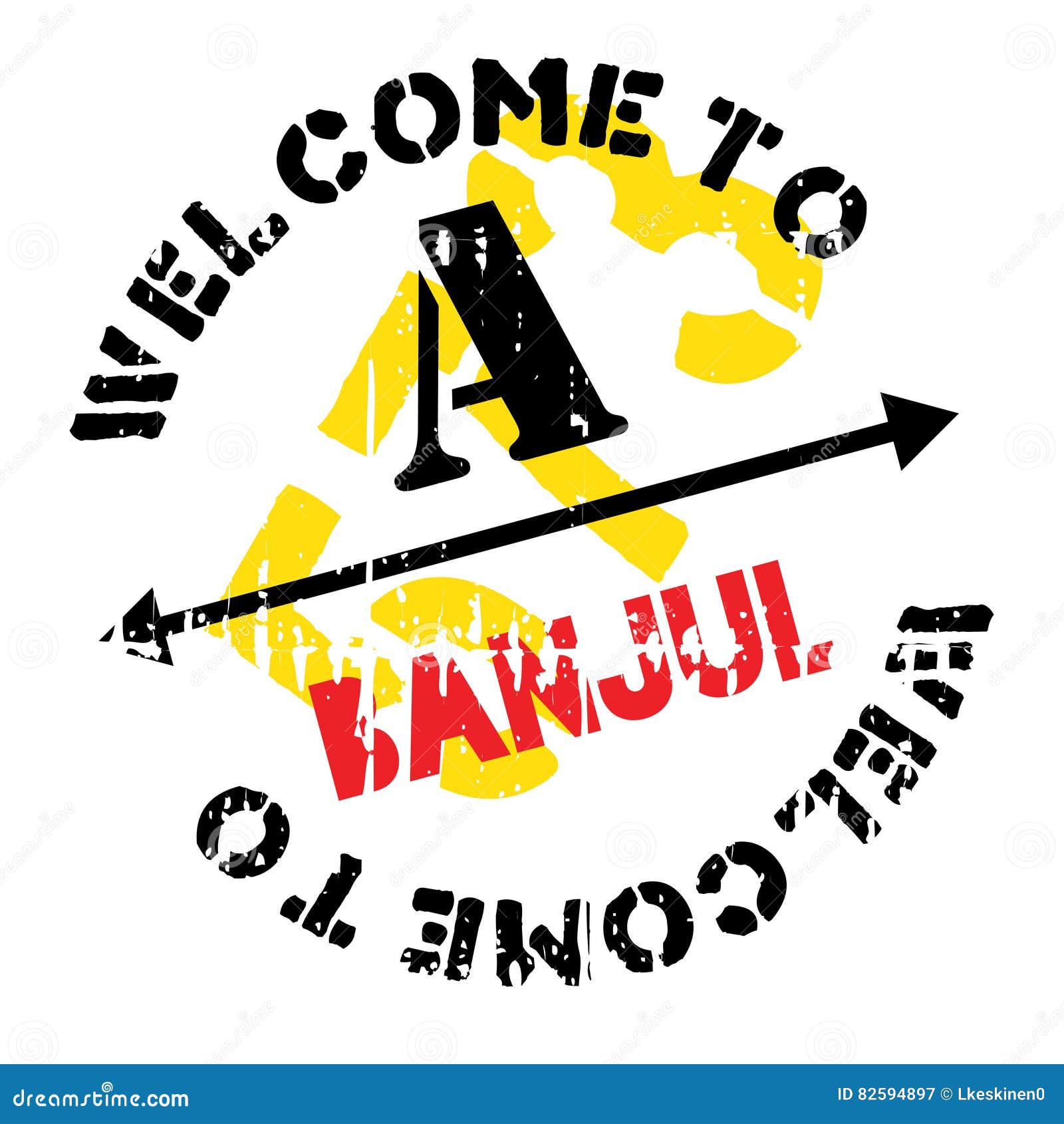 Grunge Da Borracha Do Selo De Banjul Ilustração do Vetor - Ilustração ...